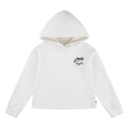Hoodie LEVI'S KIDS "LVG MEET AND GREET WESTERN", M&auml;dchen, Gr. 14 (158), wei&szlig; (gardenia), Sweatware, Obermaterial: 60% Baumwolle, 40% Polyester, bedruckt, normal, B&uuml;ndchen, Sweatshirts Hoodie, mit gro&szlig;em Western-R&uuml;ckenprint, for Girls