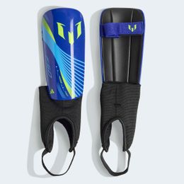 Fu&szlig;ball Schienbeinschoner adidas Performance "MESSI SG MATCH JUNIOR", Kinder, Gr. L, gelb (royal blau, semi blau burst, solar gelb), Protektoren