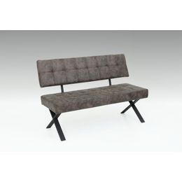 Sitzbank Hela "Donna", braun (vintage braun, anthrazit), B:140cm H:93cm T:61cm, Softex Vintage: 100% Polyester, Sitzb&auml;nke, Sitzbank, Breite 140 cm