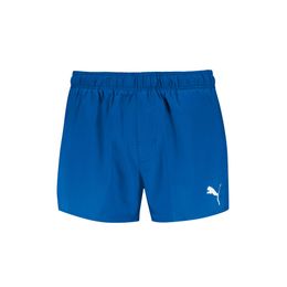 Badeshorts Puma "Puma SWIM MEN SHORT SHORTS 1P", Herren, Gr. S, N-Gr, blau (vivid blau), Web, Obermaterial: 100% Polyester, Badehosen Badeshorts, mit Seitentaschen