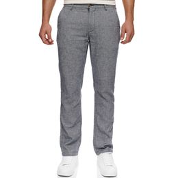 Cargohose INDICODE "INGuyin", Herren, Gr. 33, L&auml;nge 34, blau (navy), Web, Obermaterial: 55% Baumwolle, 45% Leinen, unifarben, regular fit kn&ouml;chellang, Hosen Cargohose