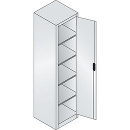 C+P ACURADO Universalschrank, BxT 500 x 500 mm, lichtgrau / feuerrot