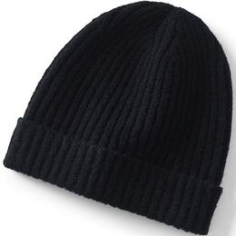 LANDS' END Kaschmirweiche M&uuml;tze, Damen,  Schwarz, Elasthan/Polyacryl/Polyester-Mischung, by Lands' End