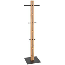 Linea Natura Kleiderst&auml;nder, Schwarz, Eiche, Holz, Metall, vollmassiv, 45x174.9x40 cm, Jackenhalter, Garderobe, Garderobenst&auml;nder
