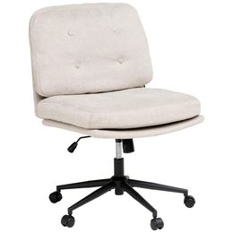 Livetastic Drehstuhl, Beige, Holz, Metall, Kunststoff, Textil, Pappel, Sperrholz, Drehkreuz, 66x90x98 cm, Sitzfl&auml;che 360&deg; drehbar, Arbeitszimmer, B&uuml;rost&uuml;hle, Drehst&uuml;hle
