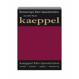 Spannbettlaken Kaeppel "Spannbettlaken Biber", rot (bordeaux), L:200cm, Biber, Obermaterial: 100% Baumwolle, Bettlaken, Spannbettlaken, 100% Baumwolle, kuschelig weich ideal f&uuml;r Winter