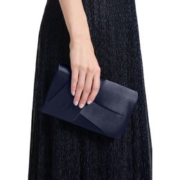 Abendtasche Vera Mont "Damen unifarben", Damen, Gr. ACC, blau (night sky), Satin, Polyester, Taschen Abendtasche, Falten