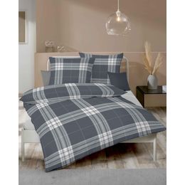 Bettw&auml;sche Kaeppel "Pure", schwarz, B/L: 135cm x 200cm, Edel-K&ouml;per-Flanell, B/L: 80cm x 80cm, 2 Stk., Edel-K&ouml;per-Flanell, Obermaterial: 100% Baumwolle, Bettw&auml;sche, Bettw&auml;sche
