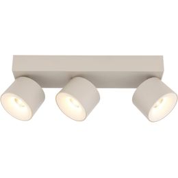Globo LIGHTING LED Deckenspot "RAE", sandfarben matt, 3, &Oslash; 7,2cm H: 12cm, 1 Stk., Leuchten, LED Strahler Sand, Aluminium/Opal, dreh-/schwenkbar, LED 6W, LED Deckenspot