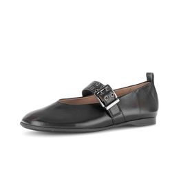 Ballerina Gabor "Eleganter Ballerina", Damen, Gr. 38,5, schwarz, Schuhe Ballerina