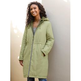 Steppmantel Heine, Damen, Gr. 34, gr&uuml;n (oliv), 100% Polyester, Wattierung:100% Polyester, M&auml;ntel Steppmantel