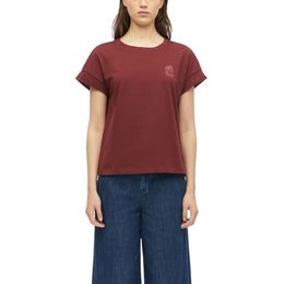Kurzarmshirt s.Oliver, Damen, Gr. 36, schwarz pomegranate, Jersey, Obermaterial: 100% Baumwolle, bedruckt, normal h&uuml;ftbedeckend, Rundhals, abgesteppte Kante, Shirts, Sommershirt mit Print
