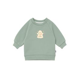 Sweatshirt Liliput "Gespenst Trick or Treat", Jungen, Gr. 110/116, gr&uuml;n, 80% Baumwolle, 20% Polyester, bedruckt, normal, Rundhals, Sweatshirts Sweatshirt, mit elastischen B&uuml;ndchen