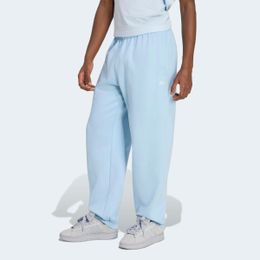 Sporthose adidas originals "TREFOIL ESSENTIALS, LOCKER GESCHNITTEN, FLEECE", Herren, Gr. L, N-Gr, clear sky, normal, gr., Obermaterial: 82% Baumwolle, 18% Polyester, Hosen Sporthose