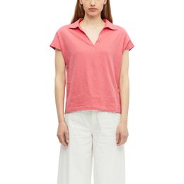 Poloshirt s.Oliver, Damen, Gr. 36, marsala pink, Jersey, Obermaterial: 100% Baumwolle, unifarben, normal h&uuml;ftbedeckend, V-Ausschnitt, abgesteppte Kante, Shirts, Sommershirt mit Polokragen