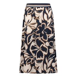Maxirock Betty Barclay "Damen mit elastischem Bund", Damen, Gr. 36, bunt (dunkelblau, braun), Obermaterial: 100% Viskose, ausgestellt lang, R&ouml;cke Maxirock