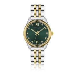 Quarzuhr MARC LAUDER "ME9-B298S", gold, silber, Armbanduhren, Damen, Quarzuhr