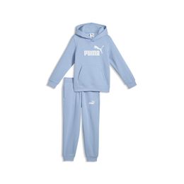 Trainingsanzug Puma "ESS NO1 LOGO SWEAT SUIT FL PS", Jungen, Gr. 98, chambray blau, Fleece, Obermaterial: 66% Baumwolle, 34% Polyester, bedruckt, regular fit, Sportanz&uuml;ge Trainingsanzug, mit Kapuze, bequeme Passform
