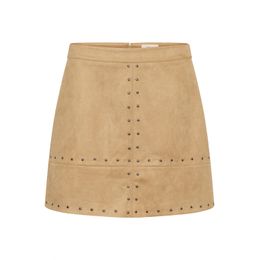 Midirock Cream "Rock CRWinny", Damen, Gr. 38, beige (travertine), Obermaterial: 95% Polyester PES. 5% Elasthan EL., R&ouml;cke