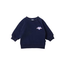 Sweatshirt Liliput "Amore", Jungen, Gr. 110/116, blau (dunkelblau), 80% Baumwolle, 20% Polyester, bedruckt, lang, Rundhals, Sweatshirts Sweatshirt, mit praktischen Druckkn&ouml;pfen an der Schulter
