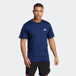 T-Shirt adidas Performance "TRAIN ESSENTIALS TRAINING", Jungen, Gr. M, blau (dunkelblau, wei&szlig;), Obermaterial: 100% Polyester, clean, normal, Rundhals, Shirts T-Shirt, AEROREADY Technologie, Piqueoptik