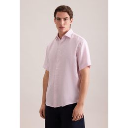 Leinenhemd Seidensticker "Schwarze Rose", Herren, Gr. S (38), normale &Auml;rmell&auml;ngen, rosa (ros&eacute;), 100% Leinen, unifarben, regular fit, Hemden, Regular 1/2 Kentkragen Uni