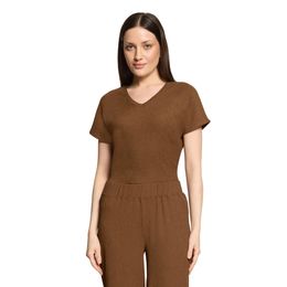 Culotte Betty Barclay "Damen mit Gummizug", Damen, Gr. 40, Normalgr&ouml;&szlig;en, classic nougat, Jersey, Obermaterial: 99% Polyester, 1% Elasthan, gerade 3/4-L&auml;nge, Hosen Culotte