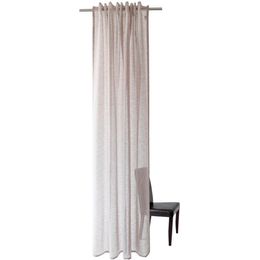 Gardine HOMING "Oskar" Gr. 1, grau (taupe), B:140cm H:245cm, Polyester, Gardinen, Gardine, Fertigschal