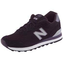 Sneaker New Balance "515", Damen, Gr. 36,5, schwarz, neptune grau, silber metallic, Leder, Textil, Schuhe Sneaker