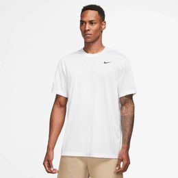 Trainingsshirt Nike "DRI-FIT LEGEND MEN'S FITNESS T-SHIRT", Herren, Gr. L, wei&szlig;, schwarz, Obermaterial: 100% Polyester, normal, Shirts, lockere Passform, Kurzarm, f&uuml;r vielseitige sportliche Aktivit&auml;ten