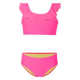 Bustier-Bikini Chiemsee, M&auml;dchen, Gr. 122/128, knockout pink, 80% Polyamid, 20% Elasthan, Bikini-Sets