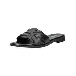 Pantolette Gabor "Gabor Pantoletten Leder", Damen, Gr. 39, schwarz, Leder, Schuhe Pantolette