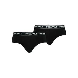 Slip Head "Head MEN BRIEF", Herren, Gr. L, schwarz, Obermaterial: 95% Baumwolle, 5% Elasthan, bedruckt, unifarben, eng, Unterhosen Slip, ohne Eingriff, Logobund