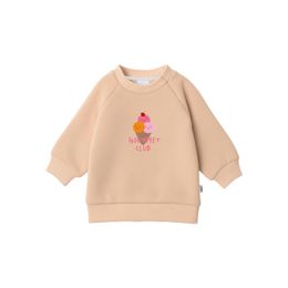 Sweatshirt Liliput "Gourmet Club", Jungen, Gr. 110/116, beige, 80% Baumwolle, 20% Polyester, bedruckt, lang, Rundhals, Sweatshirts Sweatshirt, mit fr&ouml;hlichem Print