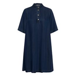 Midikleid Culture "Kleid CUilsa", Damen, Gr. L, N-Gr, blau (dunkelblau wash), Obermaterial: 100% Lyocell CLY., Kleider Midikleid