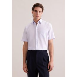 Businesshemd Seidensticker "Schwarze Rose", Herren, Gr. L (42), normale &Auml;rmell&auml;ngen, ros&eacute;, 100% Baumwolle, kariert, comfort fit, Hemden, Comfort 1/2 Covered-Button-Down-Kragen Karo