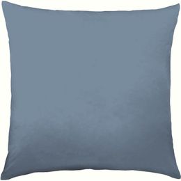 Kissenbezug Kaeppel "Uni Mako-Satin, 100% Baumwolle", blau (taubenblau), B:40cm L:40cm, Baumwolle, Obermaterial: 100% Baumwolle, Kissenbez&uuml;ge, Kissenbezug, Kissenh&uuml;lle in vielen sch&ouml;nen Farbt&ouml;nen mit Rei&szlig;verschluss