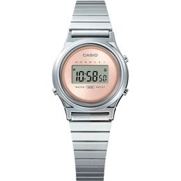 Chronograph CASIO VINTAGE, silber (edelstahlfarben, ros&eacute;goldfarben), Armbanduhren, Damen, Chronograph, Quarzuhr, Armbanduhr, Damenuhr, Edelstahlarmband,digital,Stoppfunktion