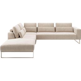 Ecksofa Musterring "JUSTB PM100, stilvoller Lounge-Komfort von Musterring", nature, B:308cm H:88cm T:290cm, 100% Polyester, Sofas, Ecksofa, Kollektion Bettina Zimmermann, optionaler Sitzvorzug & Fu&szlig;-Auswahl