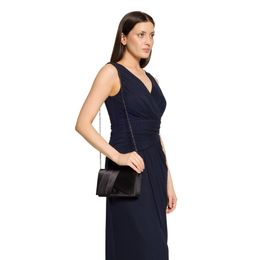 Abendtasche Vera Mont "Damen unifarben", Damen, Gr. ACC, schwarz, Satin, Polyester, Taschen Abendtasche, Falten