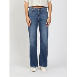 Weite Jeans Gang "94AMELIE WIDE", Damen, Gr. 30, N-Gr, blau (customary midblau), Denim/Jeans, Obermaterial: 88% Baumwolle, 9% Elastomultiester, 3% Lyocell, weit lang, Jeans