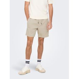 Only & Sons Shorts ONLY & SONS "ONSTEL CORDUROY 0185 SHORTS NOOS", Herren, Gr. M, N-Gr, silber lining, Web, Obermaterial: 99% Baumwolle, 1% Elasthan, unifarben, regular fit knielang, Hosen Shorts