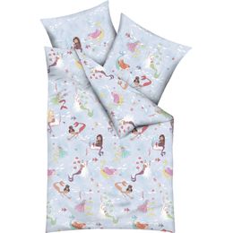 Kinderbettw&auml;sche Kaeppel "Mermaids", bunt, B/L: 100cm x 135cm, 1 Stk., 1 Stk., Feinbiber, B/L: 40cm x 60cm, 2 Stk., Feinbiber, Obermaterial: 100% Baumwolle, Bettw&auml;sche, angenehm w&auml;rmend