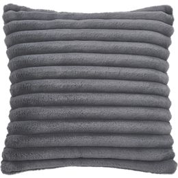 Sitzkissen done. "Polar", grau (anthrazit), B:50cm L:50cm, Polyester, Dekokissen_Sitzkissen_Kissenh&uuml;llen, Sitzkissen, Kissenh&uuml;lle aus leichtem Flanell