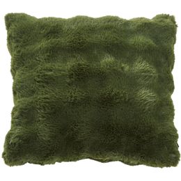 Dekokissen done. "Aura", khaki, unifarben, B:50cm L:50cm, Polyester, Dekokissen_Sitzkissen_Kissenh&uuml;llen, 3D Wellenstruktur