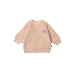 Sweatshirt Liliput "Herz", Jungen, Gr. 62/68, beige, 80% Baumwolle, 20% Polyester, bedruckt, normal, Rundhals, Sweatshirts Sweatshirt, mit elastischem B&uuml;ndchen