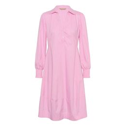 Midikleid Culture "Kleid CUebony", Damen, Gr. L, N-Gr, pink (pink stripe), Obermaterial: 70% Baumwolle CO. 27% Polyamid PA. 3% Elasthan EL., Kleider Midikleid