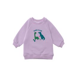 Sweatshirt Liliput "Dino Club", Jungen, Gr. 110/116, purpurviolett, 80% Baumwolle, 20% Polyester, bedruckt, lang, Rundhals, Sweatshirts Sweatshirt, mit s&uuml;&szlig;em Druck