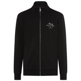 Tommy Hilfiger Big & Tall Sweatjacke "BT-SCRIPT STACK STAND COLLAR", Herren, Gr. 4XL, schwarz, Sweatware, Obermaterial: 100% Baumwolle, TOMMY HILFIGER BIG & TALL, normal normal, Rippb&uuml;ndchen, Sweatjacken Sweatjacke, Gro&szlig;e Gr&ouml;&szlig;en