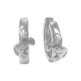 Paar Creolen Firetti "Schmuck Geschenk Silber 925 Pferd", silber (silberfarben), Ohrringe, M&auml;dchen, 14mm, Silber 925 (Sterlingsilber)